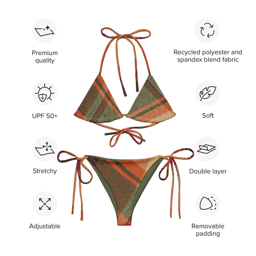 Earth Tides String Bikini | Swimwear | BOHIQ
