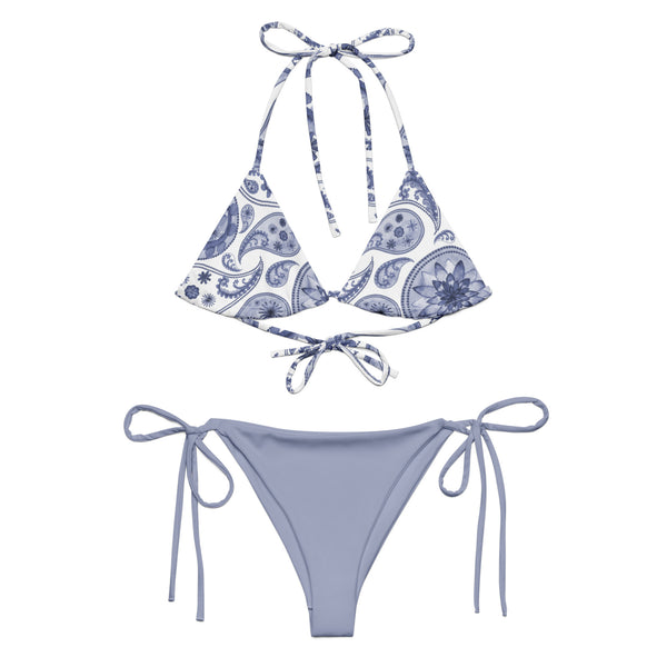 Echo Blue Paisley String Bikini | Boho Swimwear | BOHIQ