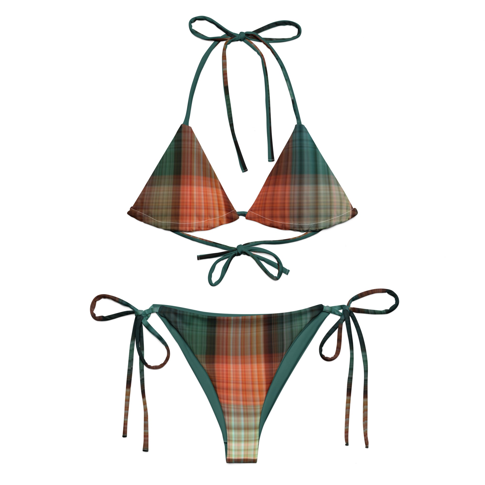 Spectra Plaid String Bikini | Sustainable Swimwear | BOHIQ